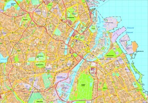 Copenhagen Vector map. Eps Illustrator Map | Vector World Maps