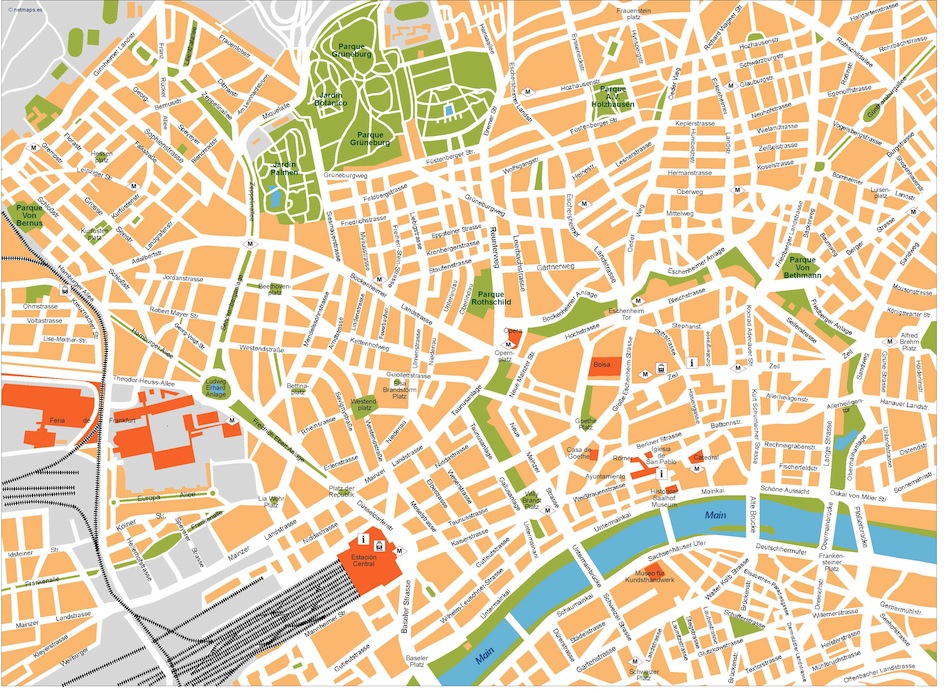 Frankfurt vector map. Eps Illustrator Map | Vector World Maps