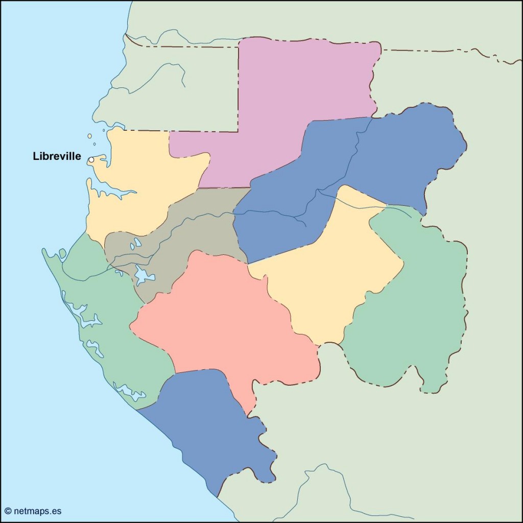 Gabon Maps | Vector and Wall Maps for UK from Netmaps.uk