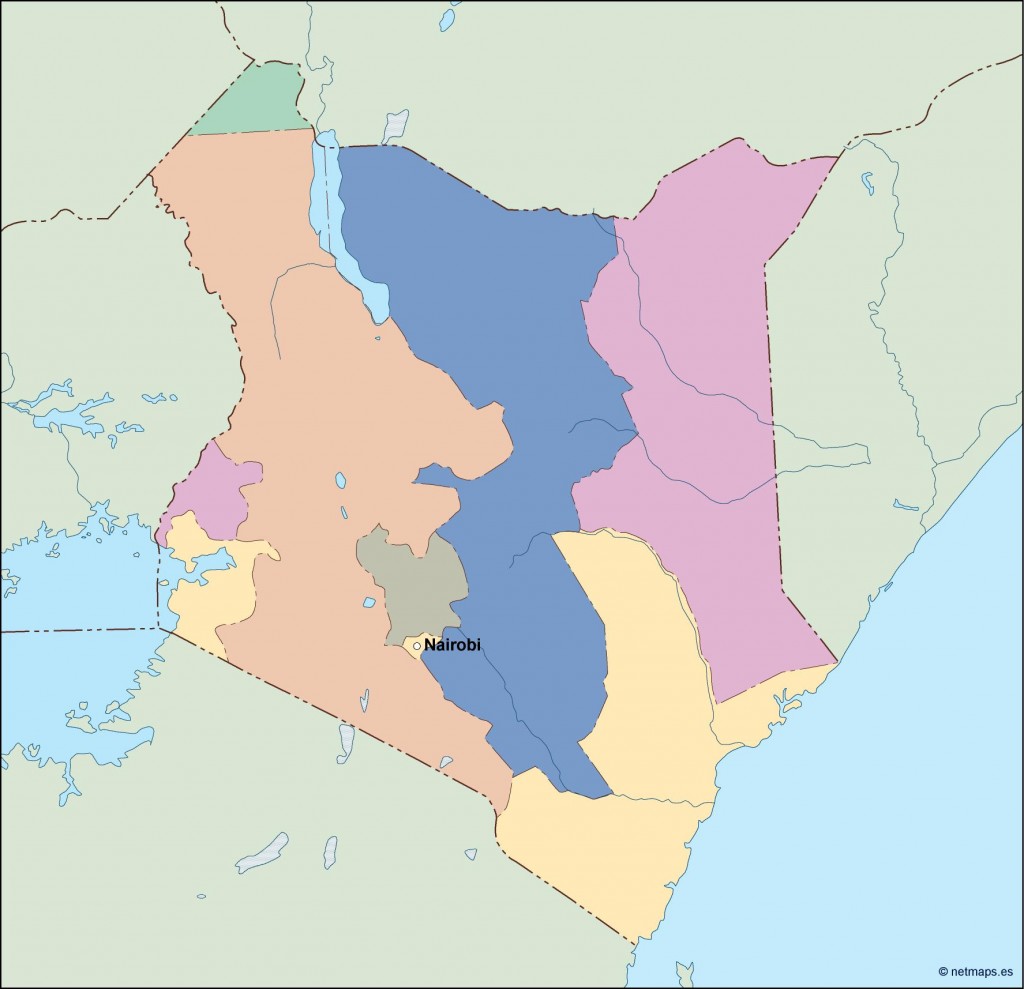 Kenya Maps | Vector and Wall Maps for UK from Netmaps.uk