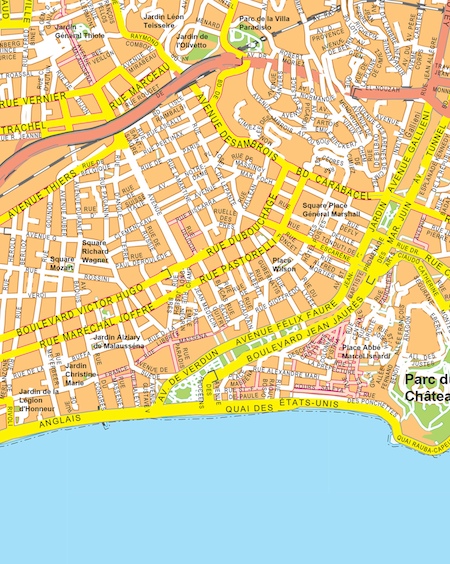 Nice city map | Vector and Wall Maps for UK from Netmaps.uk