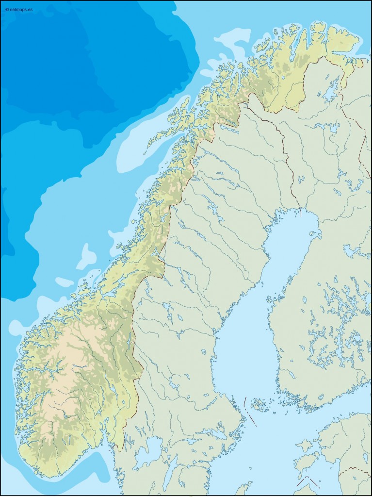 Norway Maps | Vector and Wall Maps for UK from Netmaps.uk