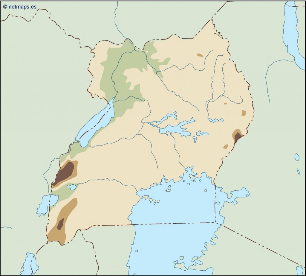 Uganda Maps | Vector and Wall Maps for UK from Netmaps.uk