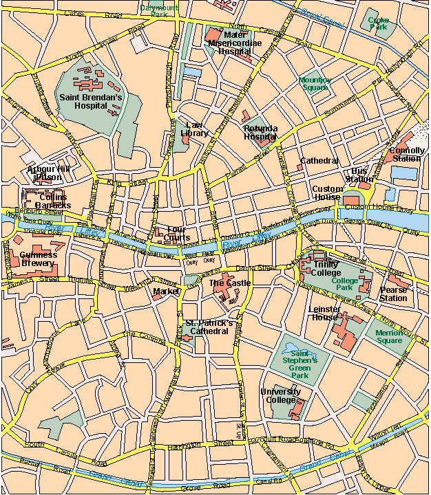 Dublin maps | Vector and Wall Maps for UK from Netmaps.uk